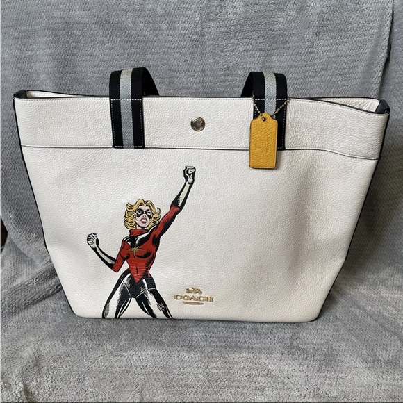Coach | Bags | Coach Marvel Jes Tote With Carol Danvers Captain Marvel ...